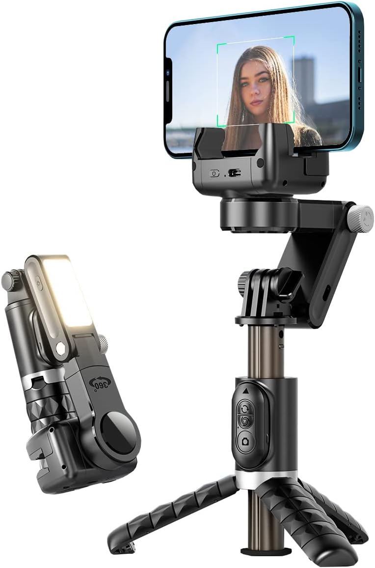 Gimbal Stabilizer for Smartphone with Extendable Selfie Stick and ...